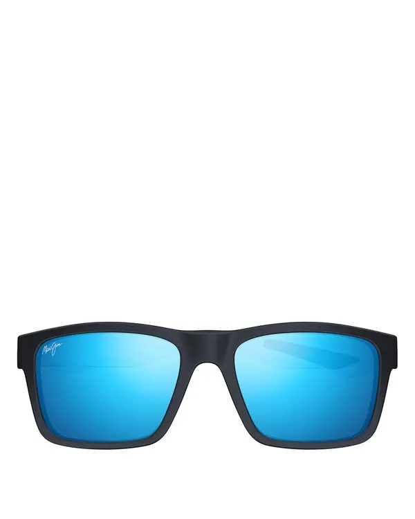 Maui Jim The Flats Rectangular Sunglasses, 57mm - Blue Multi