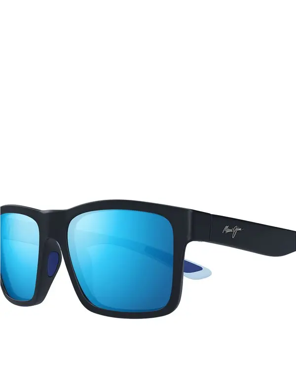 Maui Jim The Flats Rectangular Sunglasses, 57mm - Blue Multi