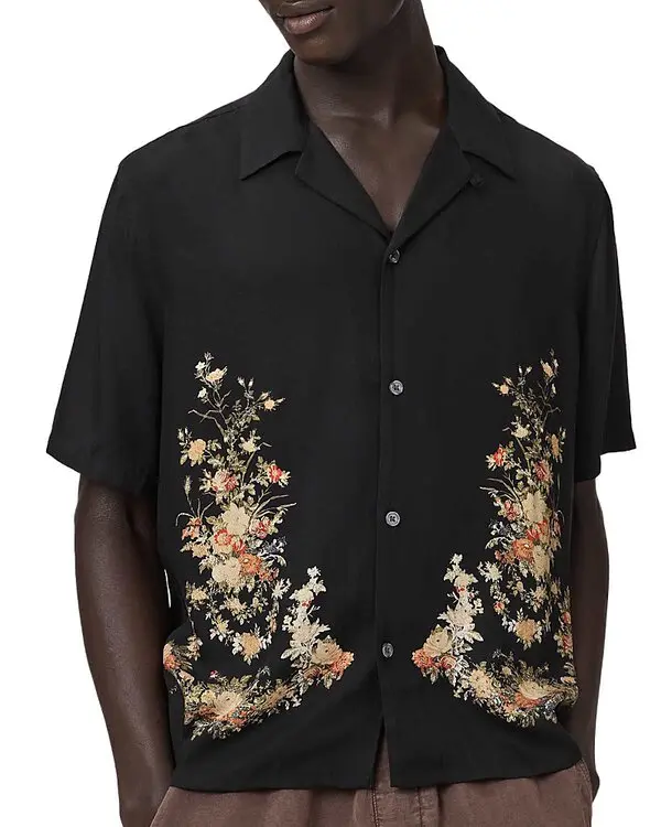 ALLSAINTS Parsons Floral Shirt - Jet Black