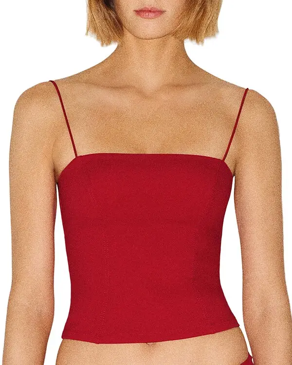 REFORMATION Elise Tankini Top - Lipstick