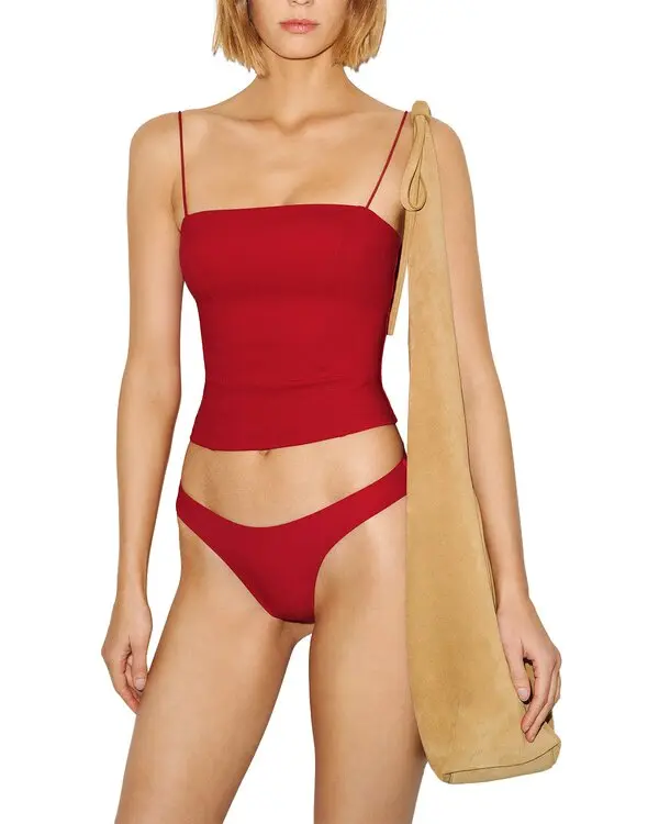REFORMATION Elise Tankini Top - Lipstick