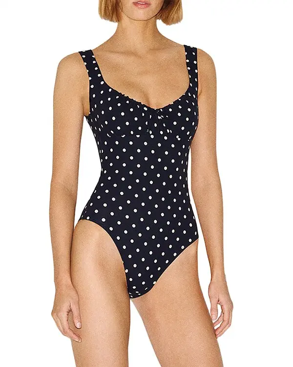REFORMATION Bahia Polka Dot One Piece Swimsuit - Luna Dots