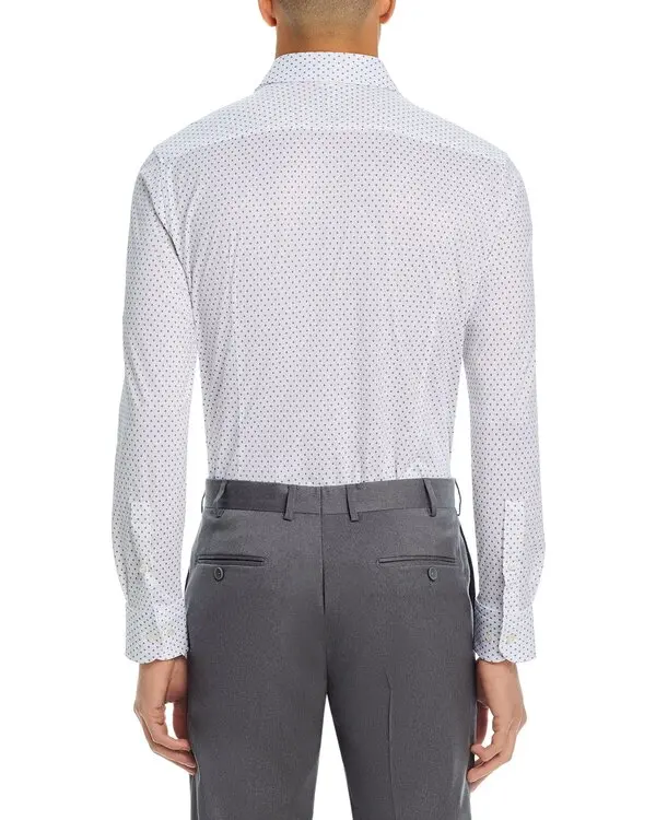 BOSS Hank Performance Spread Collar Slim Fit Button Down Shirt - Open Blue