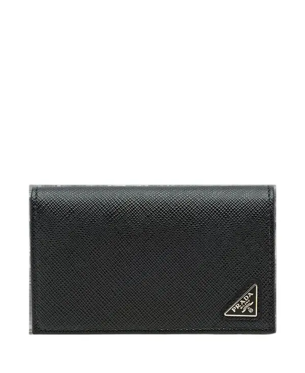 Prada Saffiano Leather Card Holder - Black