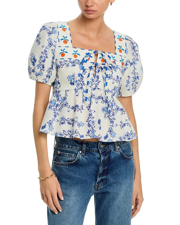 Rails Presley Floral Top - Ceramic Floral