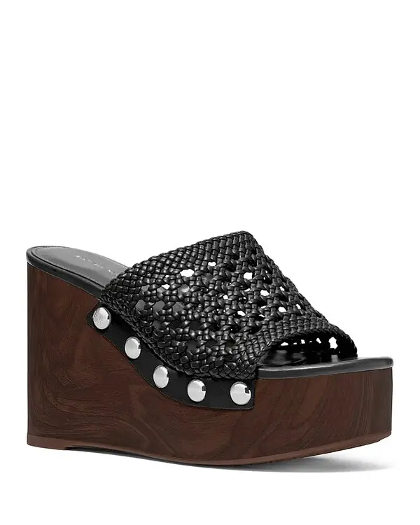 Michael Kors Mayes Wedge Sandals - Black