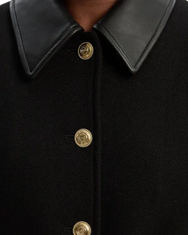 Karen Millen Wool And Polyurethane Blend Tailored Maxi Coat
