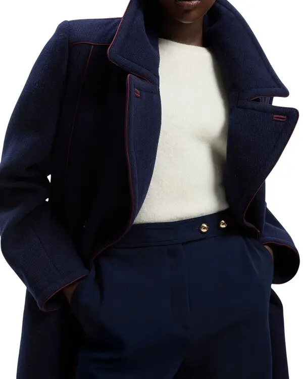 Karen Millen Tailored Padded Lined Midi Coat