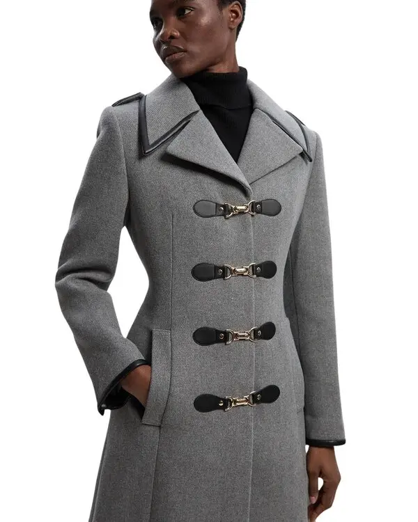 Karen Millen Military Tailored Midi Coat