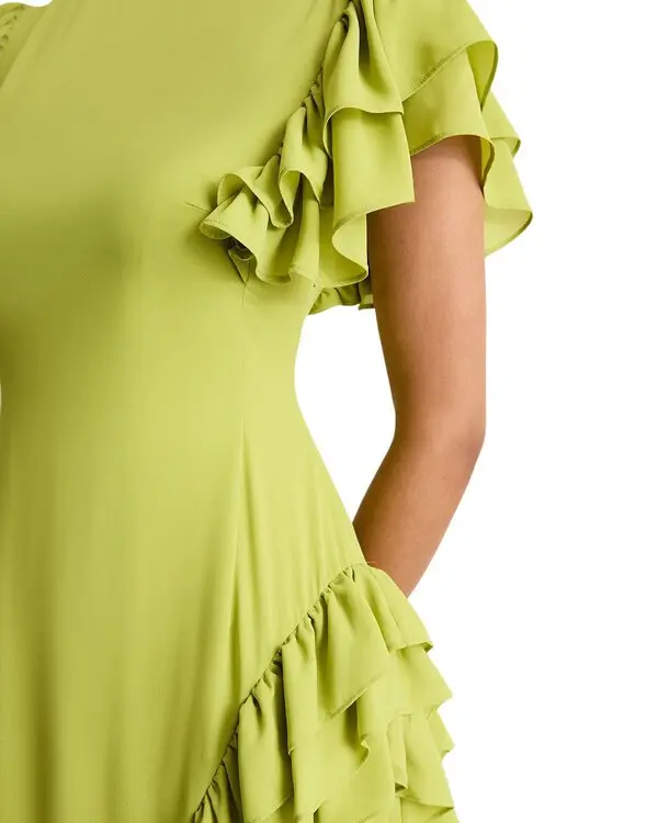 WAREHOUSE Side Split Ruffle Detail Maxi Dress