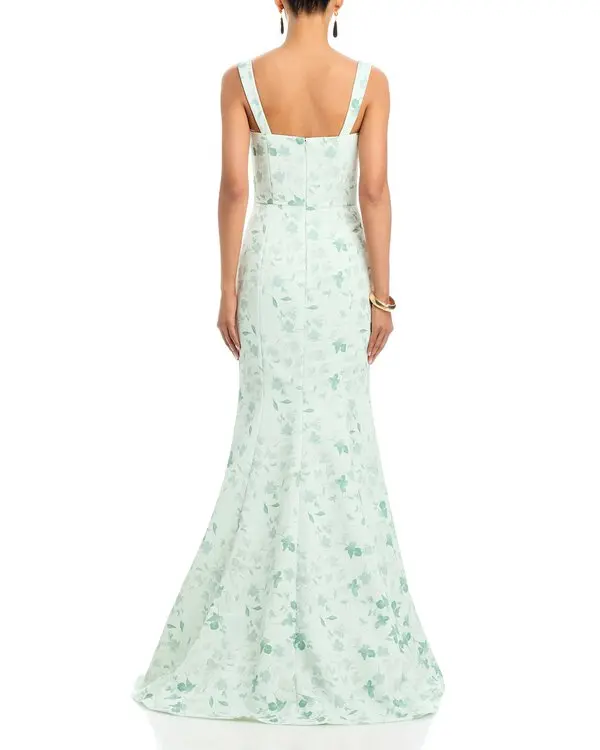 Amsale Ida Printed Dress - Moss