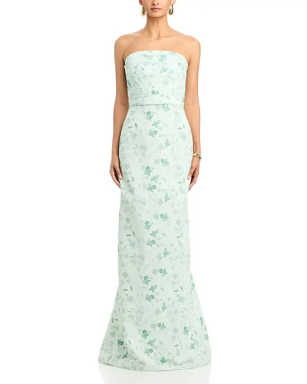 Amsale Amaris Strapless Gown - Moss