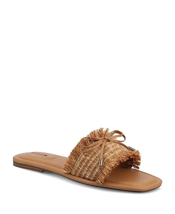 BIRDIES The Kiwi Bow Sandals - Tan Raffia