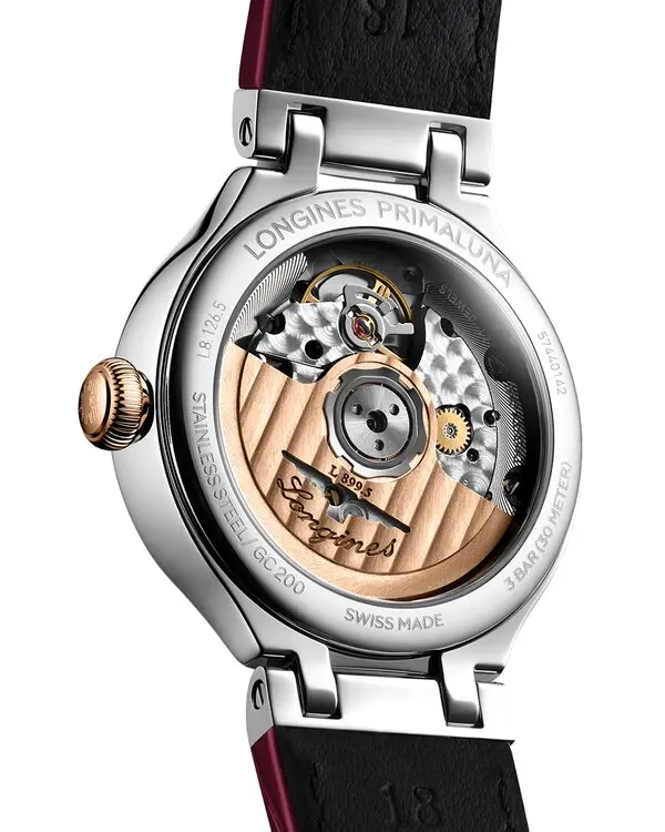 LONGINES Primaluna 34mm Watch - Silver/red