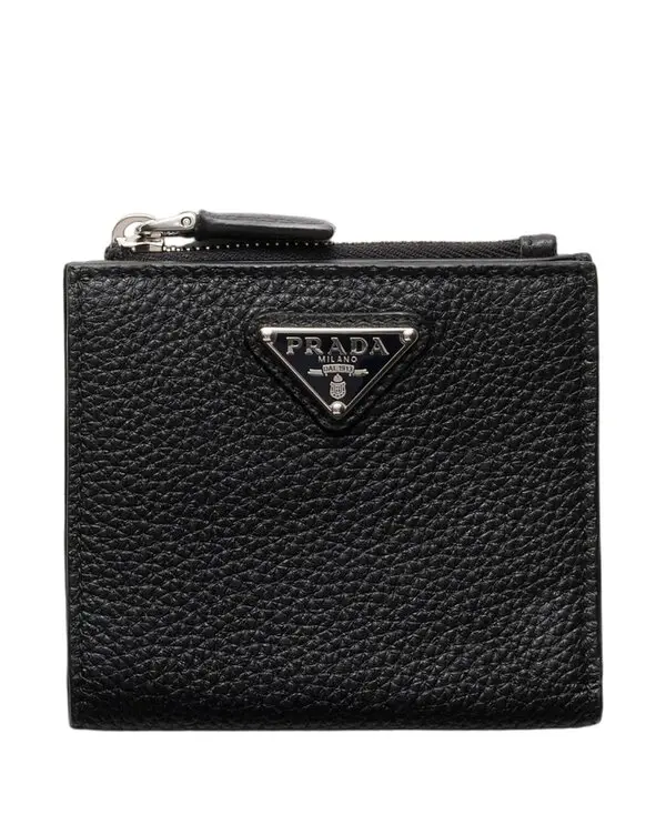 Prada Small Leather Wallet - Black