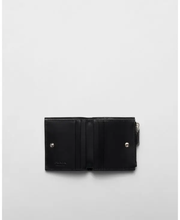 Prada Small Leather Wallet - Black