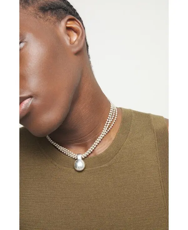 UNODE50 Threads And Large Dial Necklace - Silver