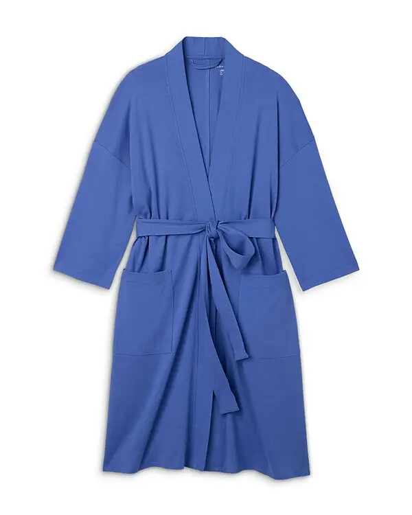 Eileen Fisher Three Quarter Sleeve Boxy Robe - Blue Star