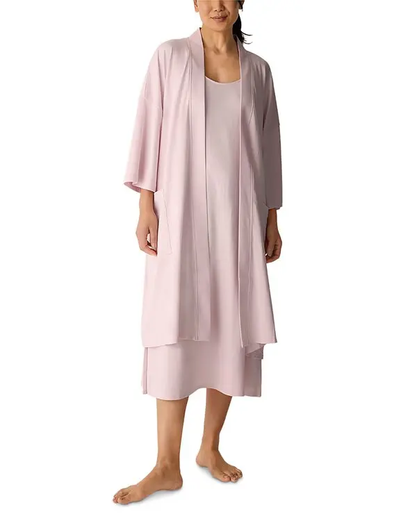 Eileen Fisher Three Quarter Sleeve Boxy Robe - Crisp Pink