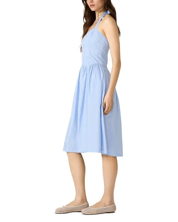 Steve Madden Leigh Anne Stripe Halter Dress - Striped Multi