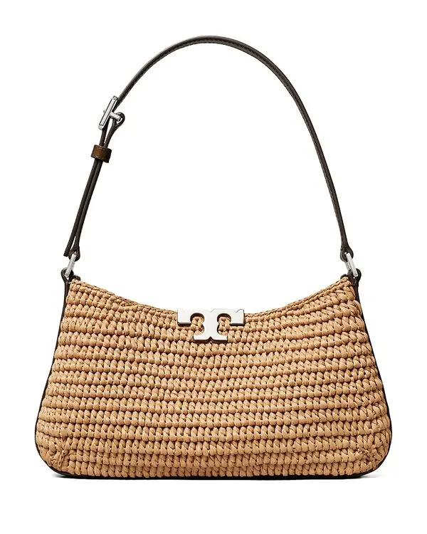 Tory Burch Eleanor Slim Raffia Shoulder Bag - Honeycomb