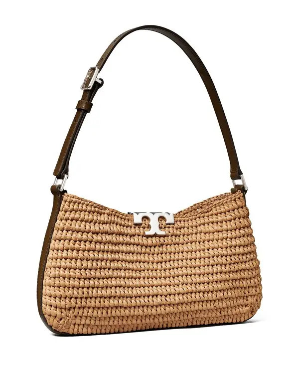 Tory Burch Eleanor Slim Raffia Shoulder Bag - Honeycomb
