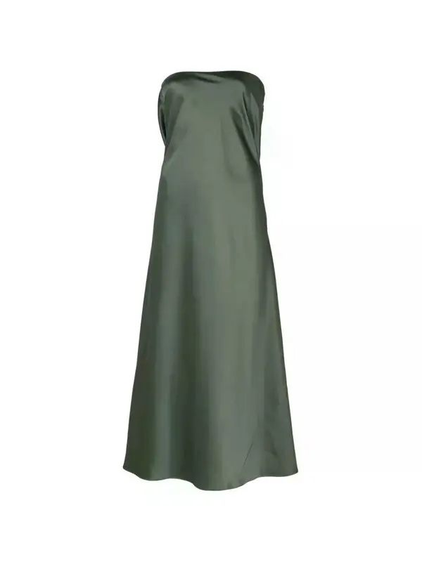 HEIRLOME Perla Satin Maxi Skirt - Green