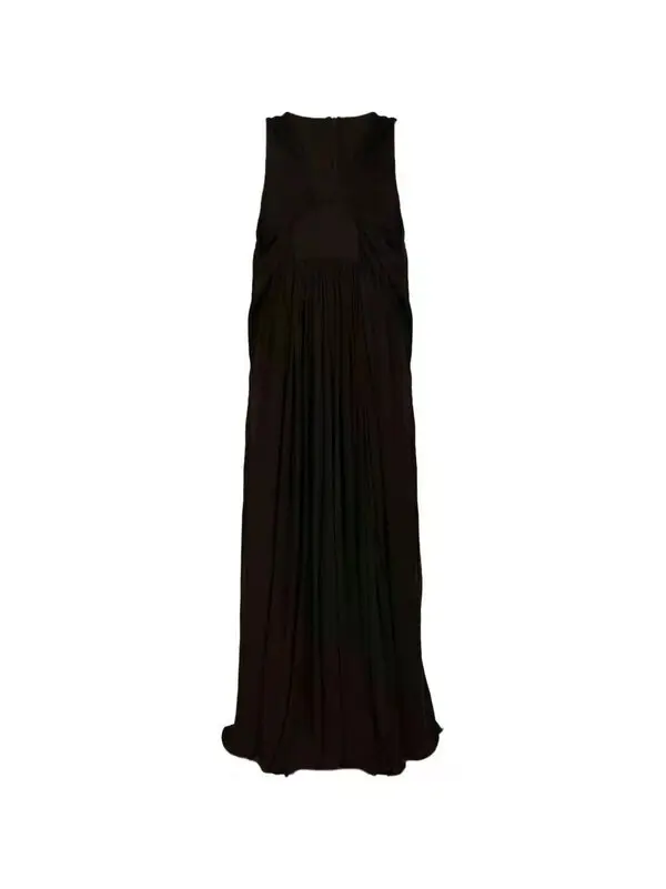 HEIRLOME Jolie Pleated V-neck Maxi Dress - Brown