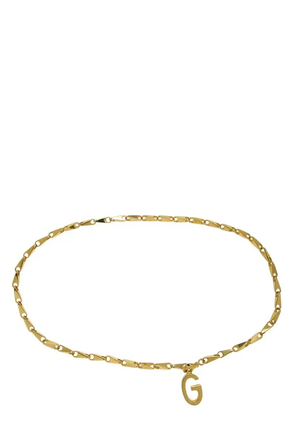 Gucci Logo Charm Chain Belt - Gold