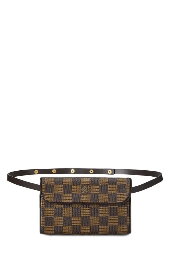 LOUIS VUITTON Damier Ebene Pochette Florentine - Brown
