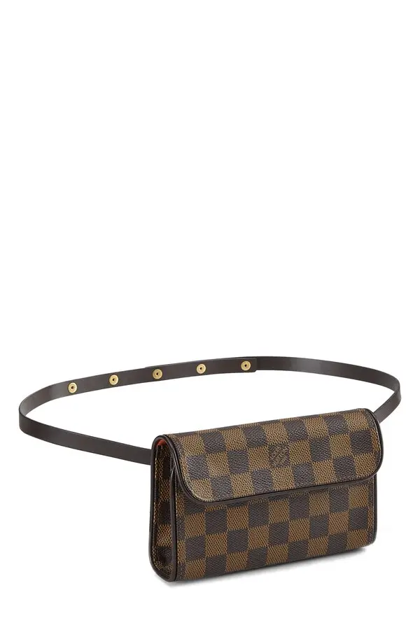 LOUIS VUITTON Damier Ebene Pochette Florentine - Brown