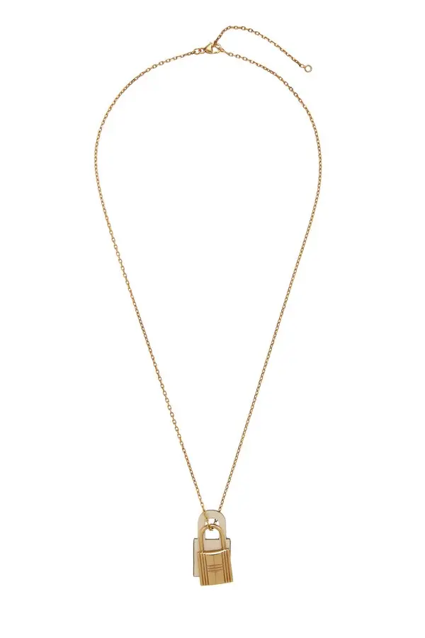 Hermès Cream & Rose Gold O'kelly Necklace - Nata