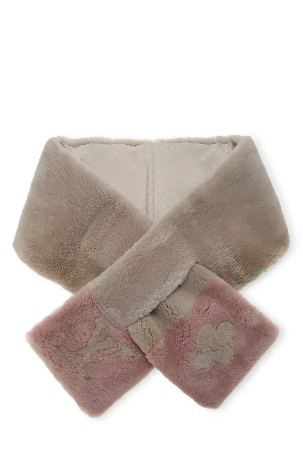 LOUIS VUITTON Fur Muffler - Beige