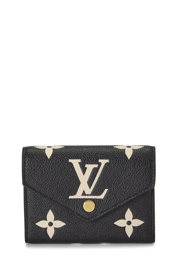 LOUIS VUITTON Giant Monogram Empreinte Victorine Wallet - Black