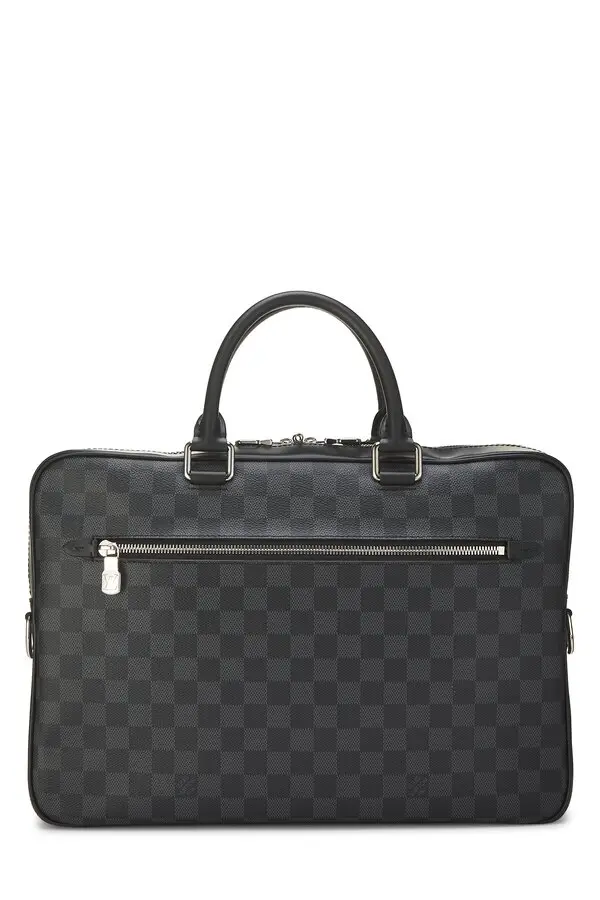 LOUIS VUITTON Damier Graphite Porte Documents Business - Black