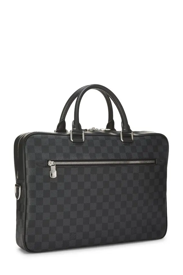 LOUIS VUITTON Damier Graphite Porte Documents Business - Black