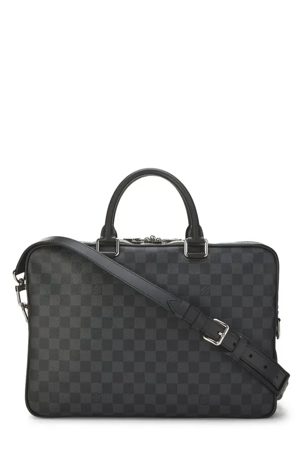 LOUIS VUITTON Damier Graphite Porte Documents Business - Black