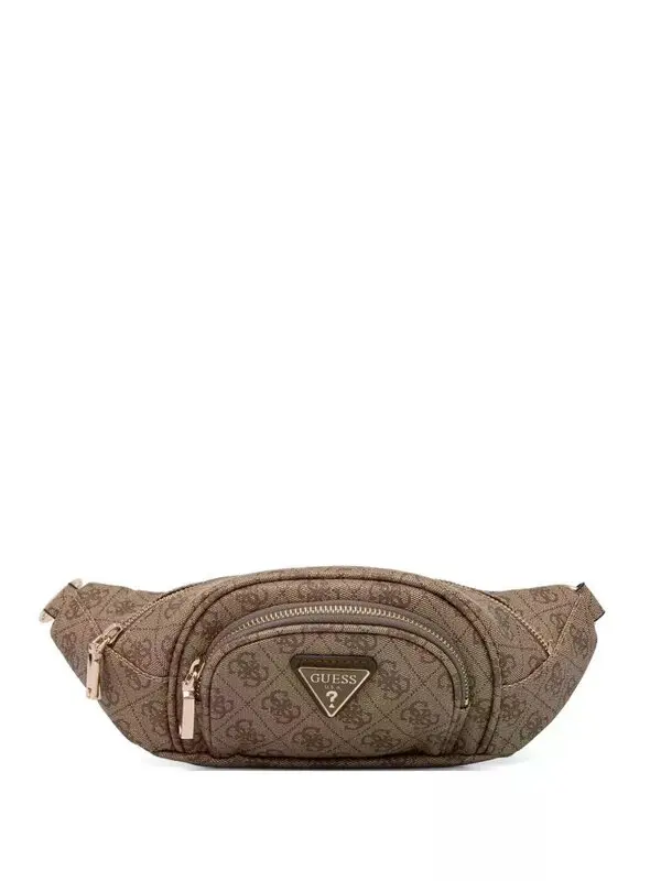 Guess Latona Monogram-print Belt Bag - Neutrals