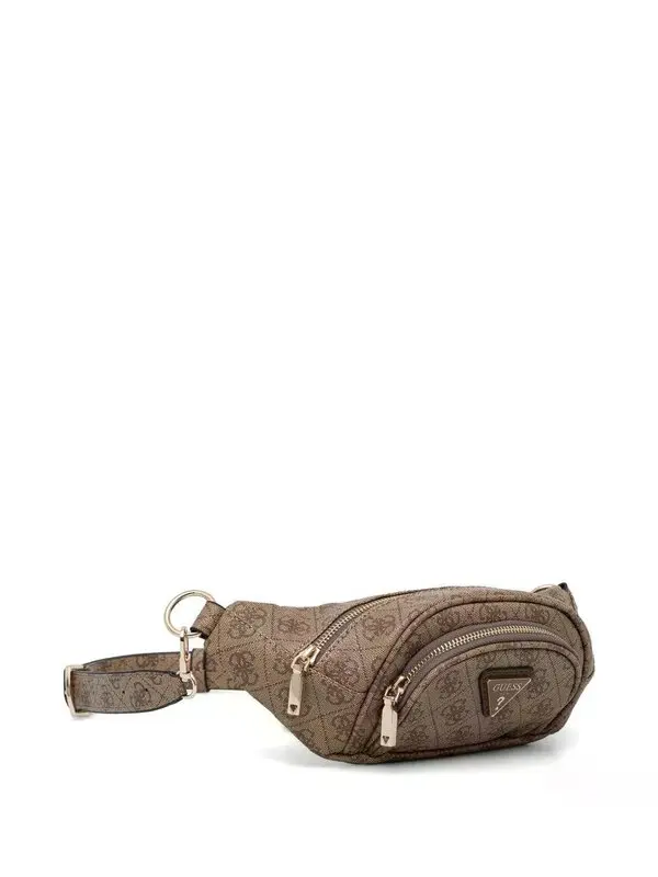 Guess Latona Monogram-print Belt Bag - Neutrals