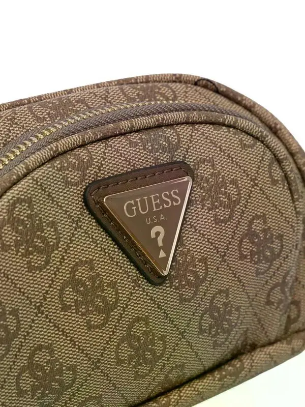 Guess Latona Monogram-print Belt Bag - Neutrals