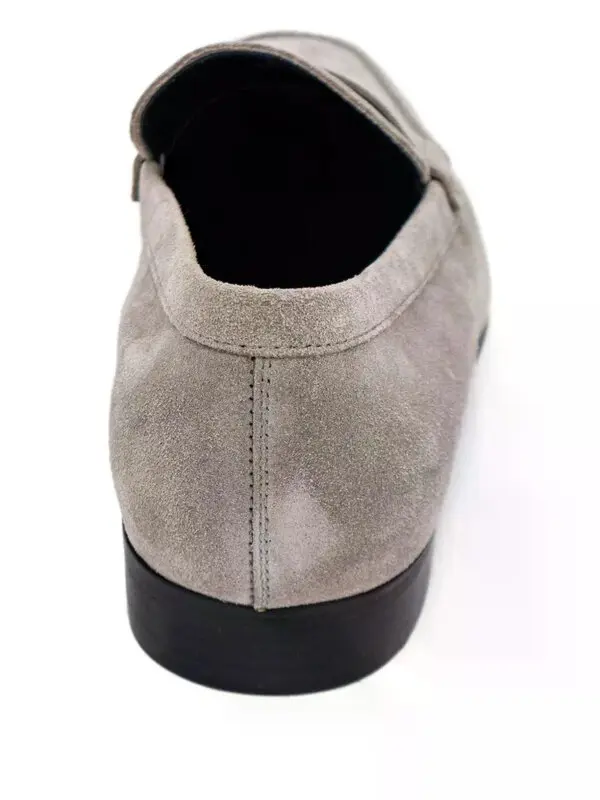TOD'S Penny Leather Loafers - Grey