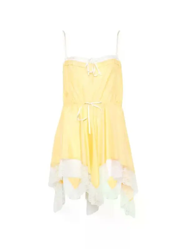 Saint Laurent Lace-detail Strapless Mini Dress