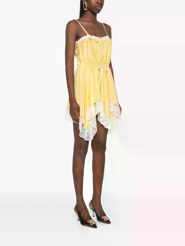 Saint Laurent Lace-detail Strapless Mini Dress