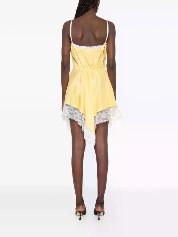 Saint Laurent Lace-detail Strapless Mini Dress