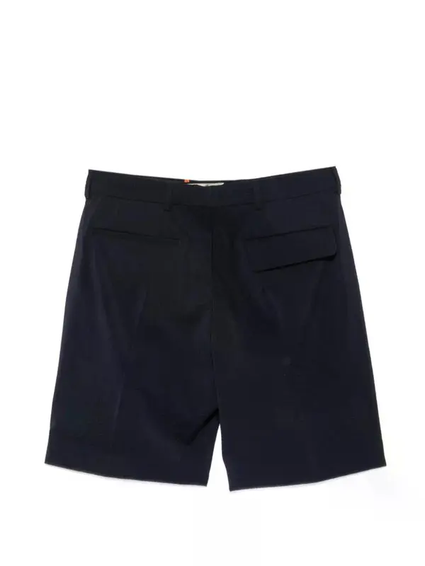 Paul Smith Pleated Seersucker Shorts - Blue