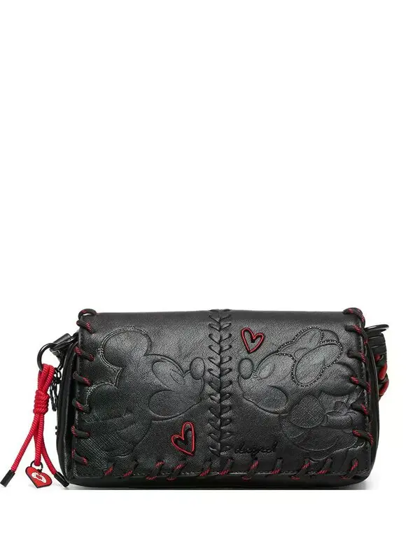 Desigual X Disney™ Medium Mickey™ Whipstitch-detail Shoulder Bag - Black