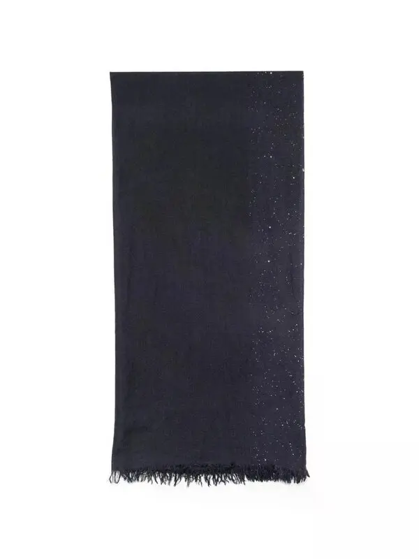Faliero Sarti Kundy Sequin-embellished Frayed Scarf - Blue