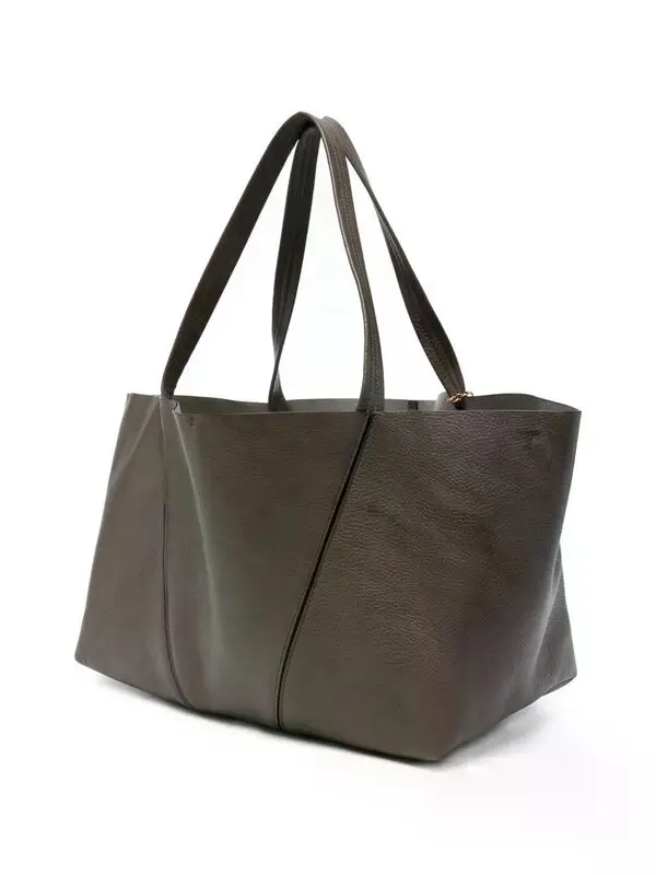Chloé Grainy-leather Tote Bag With Charm Detail
