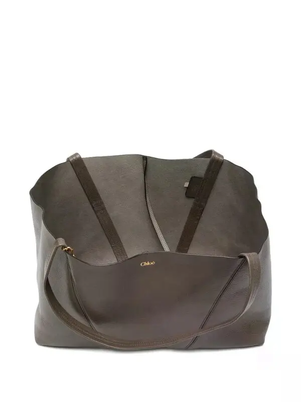 Chloé Grainy-leather Tote Bag With Charm Detail