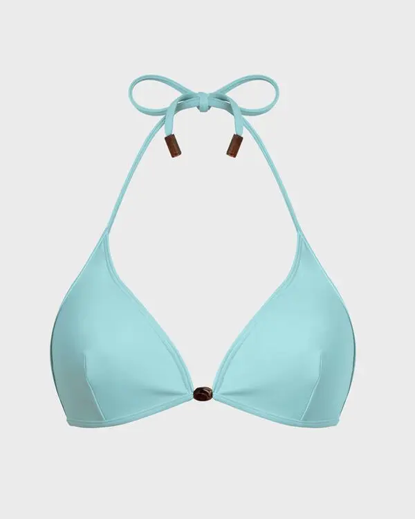 Vilebrequin Halter Triangle Bikini Top - Blue